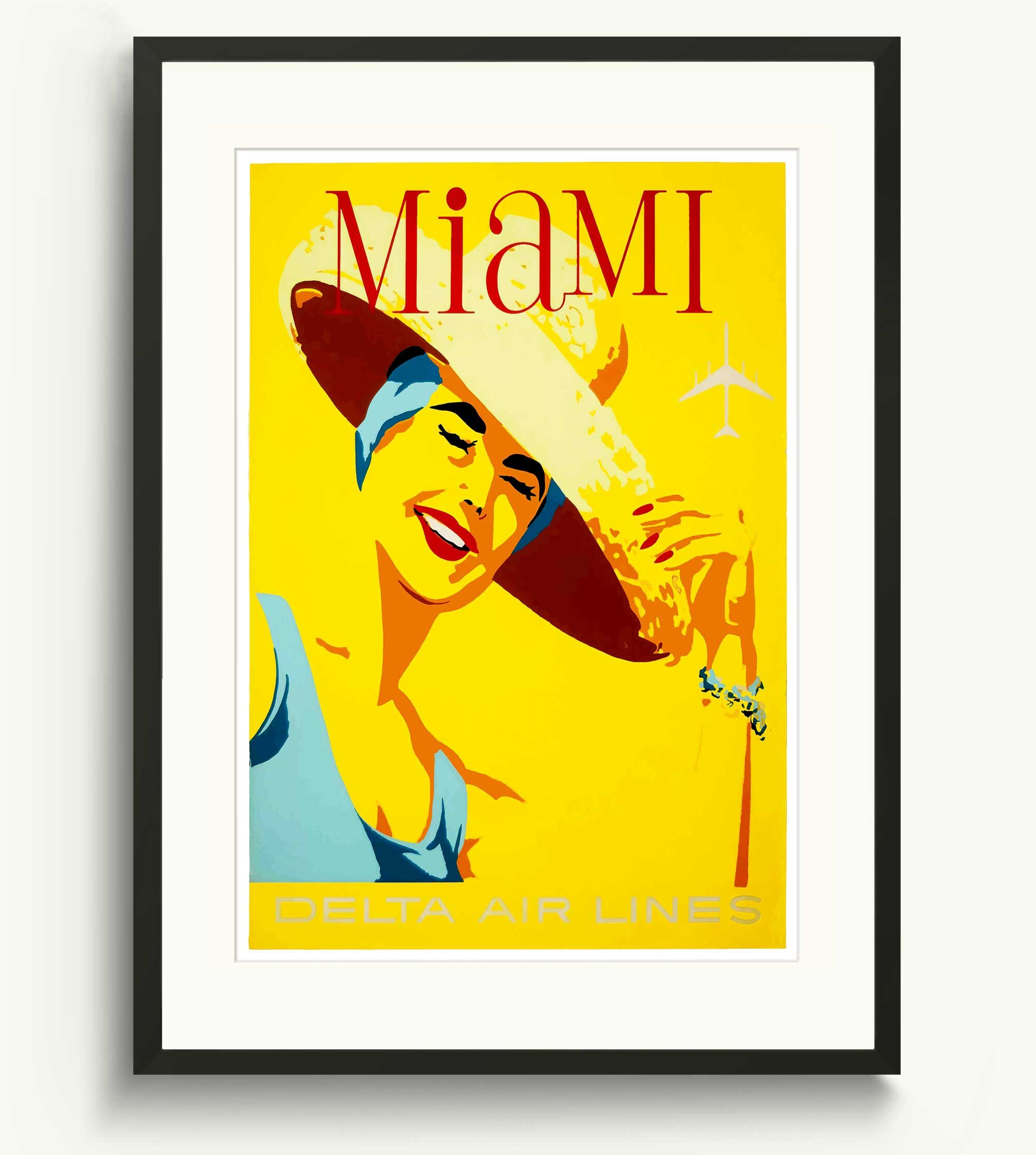 Miami Delta Travel Poster, Vintage Art Print, America Tourism Poster ...