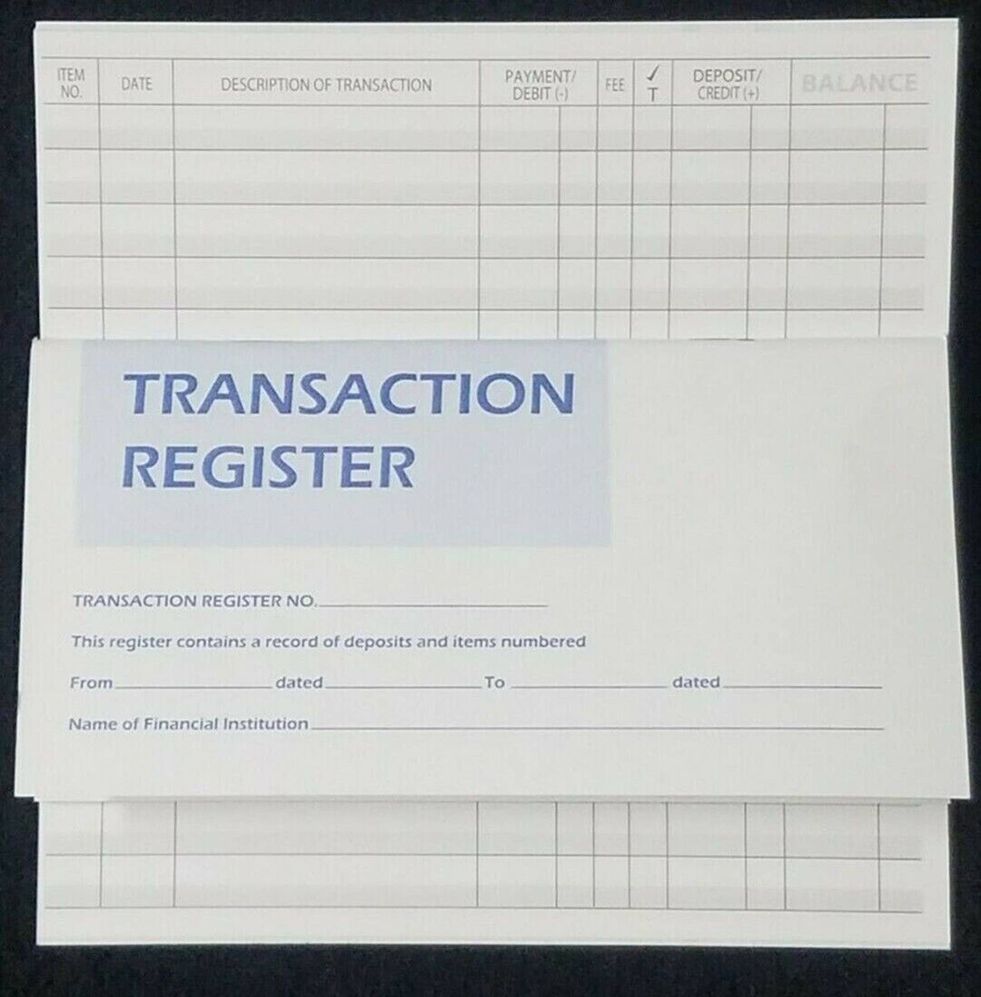5-checkbook Transaction Registers 2022 2023 2024 Calendar Check Book ...