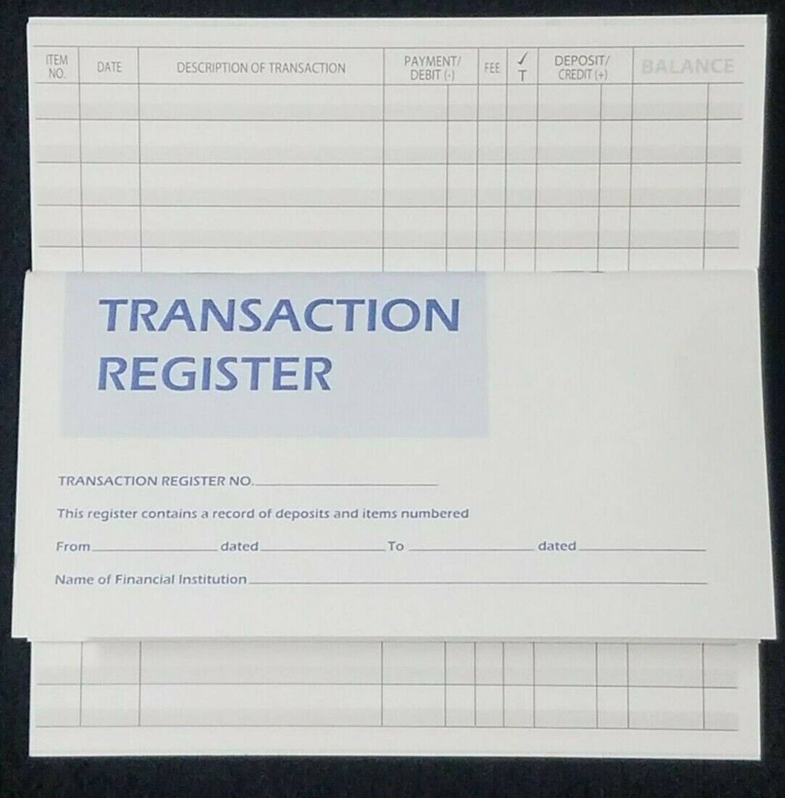 5-checkbook Transaction Registers 2022 2023 2024 Calendar Check Book ...
