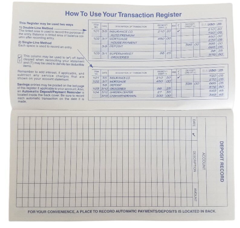 5 Checkbook Transaction Registers 2026 2027 2028 Calendar Check Book ...