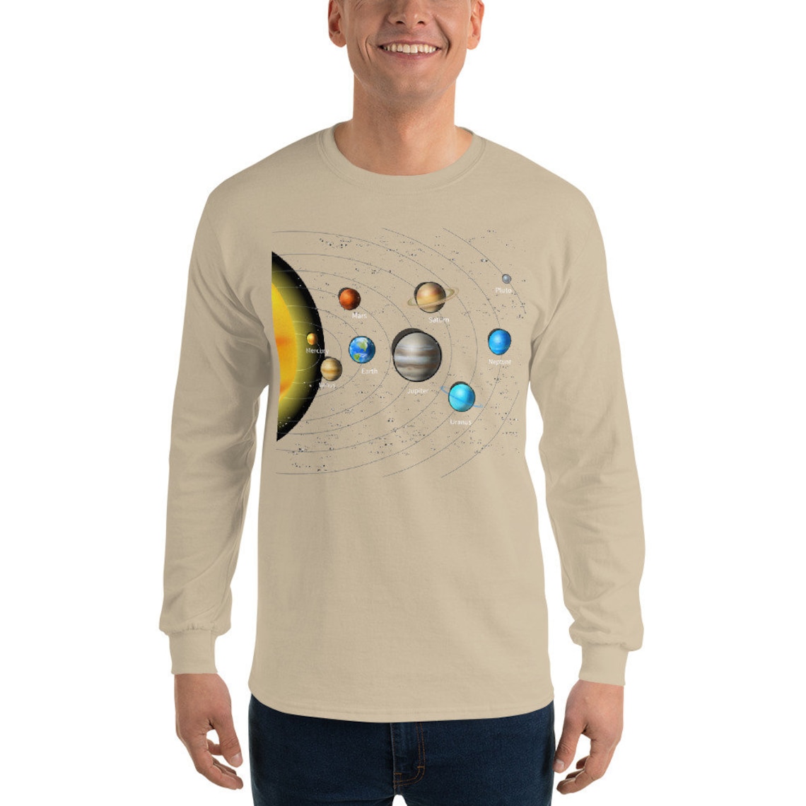 Solar System Planets Long Sleeve T-shirt - Etsy