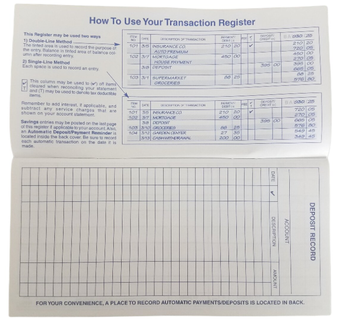 10 Checkbook Transaction Registers 2025 2026 2027 Calendar Check Book ...