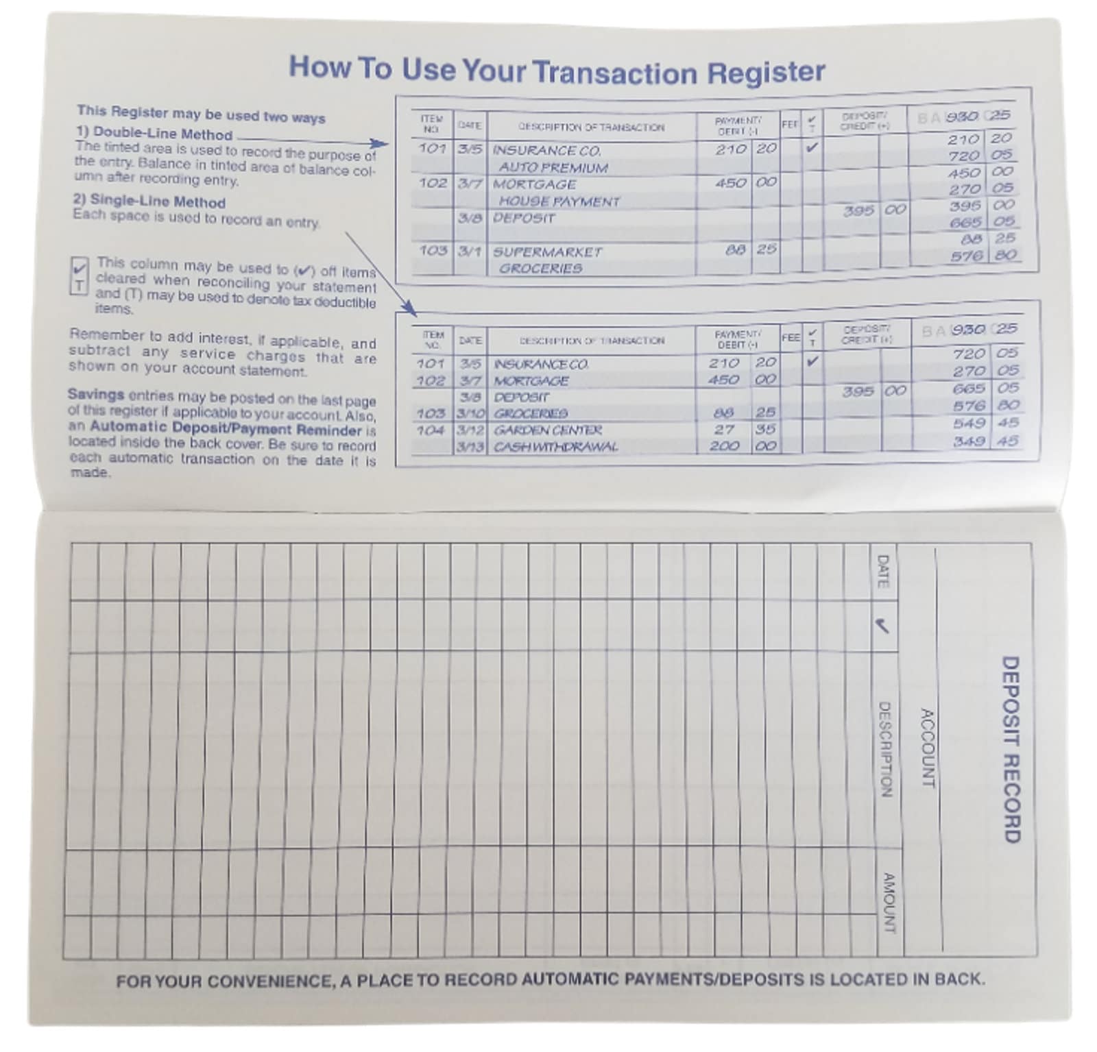 10 Checkbook Transaction Registers 2025 2026 2027 Calendar Check Book ...