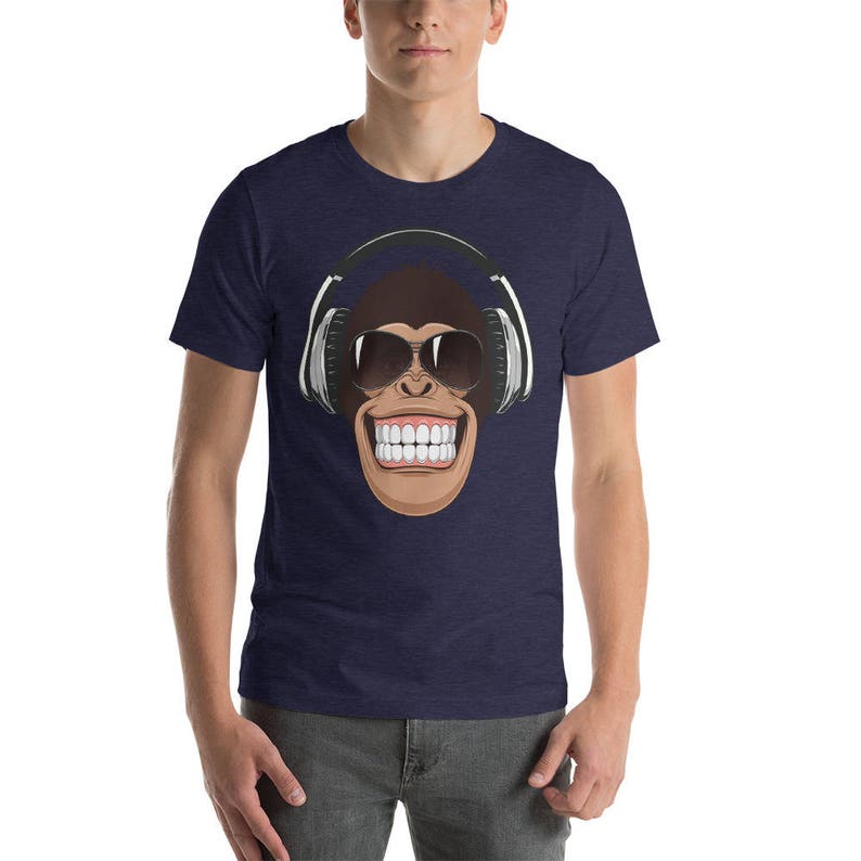 DJ Gorilla Songs with Sunglasses Short-Sleeve Unisex T-Shirt | Etsy