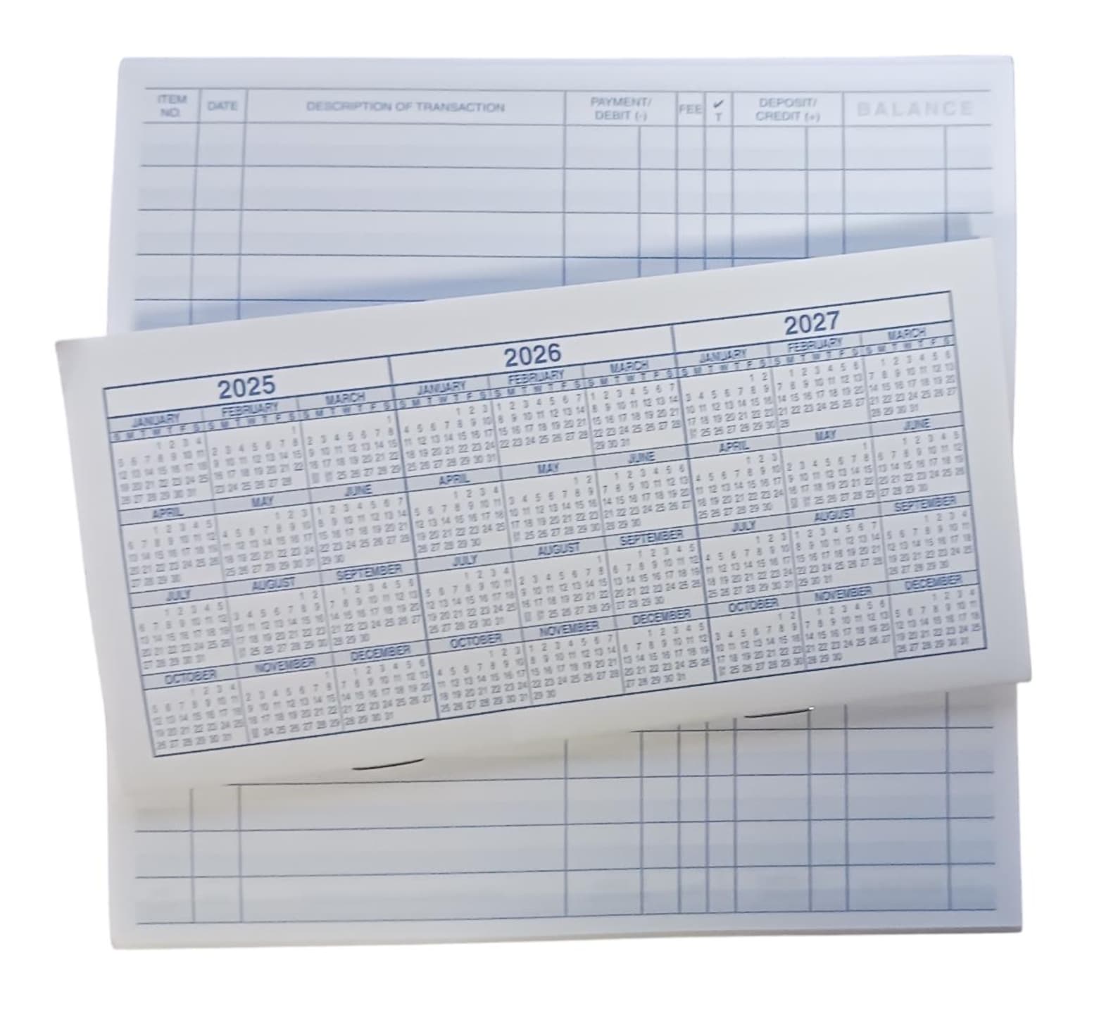 10 Checkbook Transaction Registers 2025 2026 2027 Calendar Check Book ...