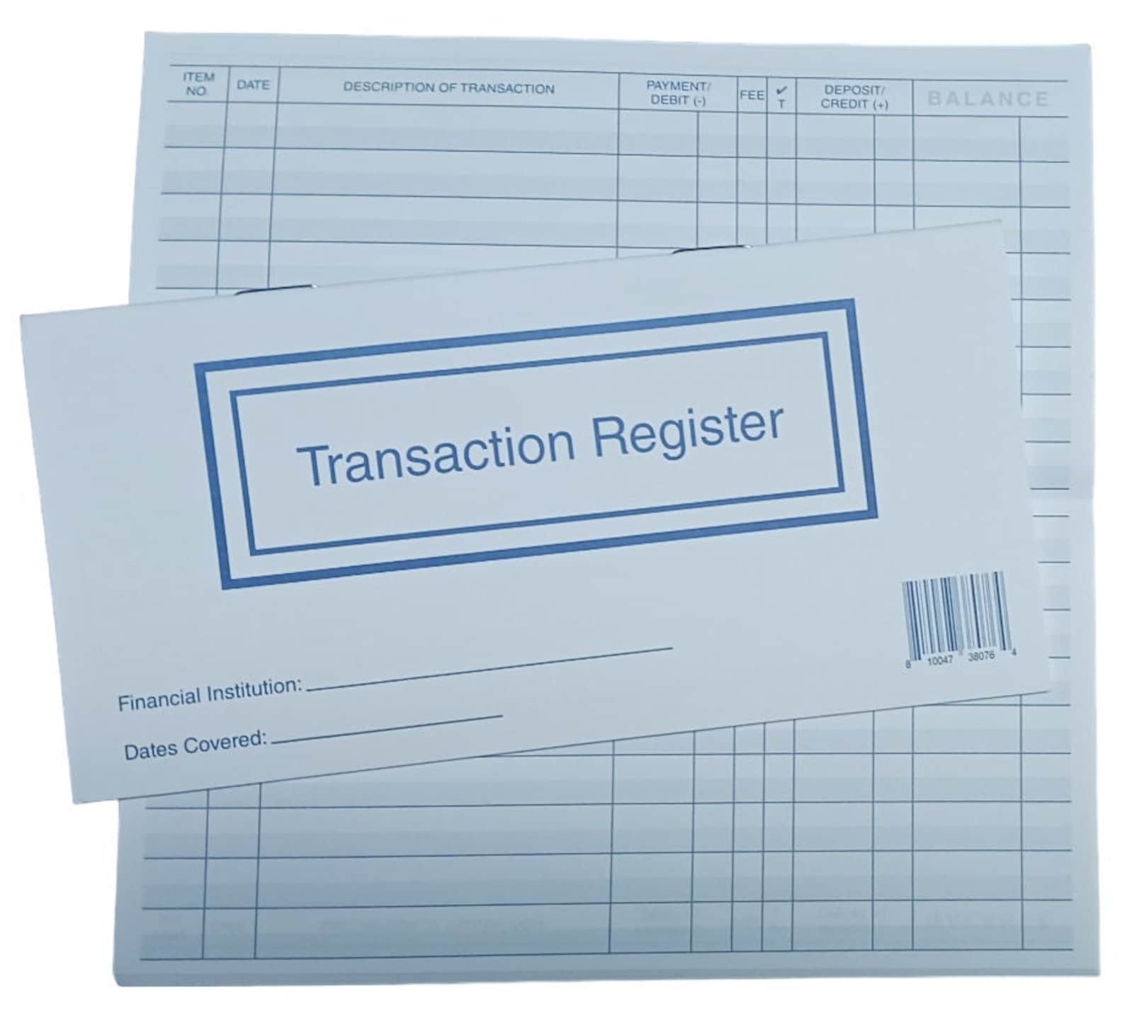 10 Checkbook Transaction Registers 2025 2026 2027 Calendar Check Book ...