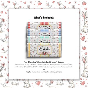 Easter Chocolate Bar Wrapper | Printable Easter Candy Wrap, DIY Easter ...