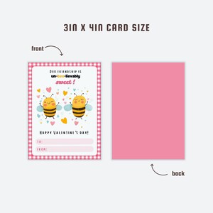 Bee Valentine’s Day Cards for Kids - Classroom Valentines, Gift Tags ...