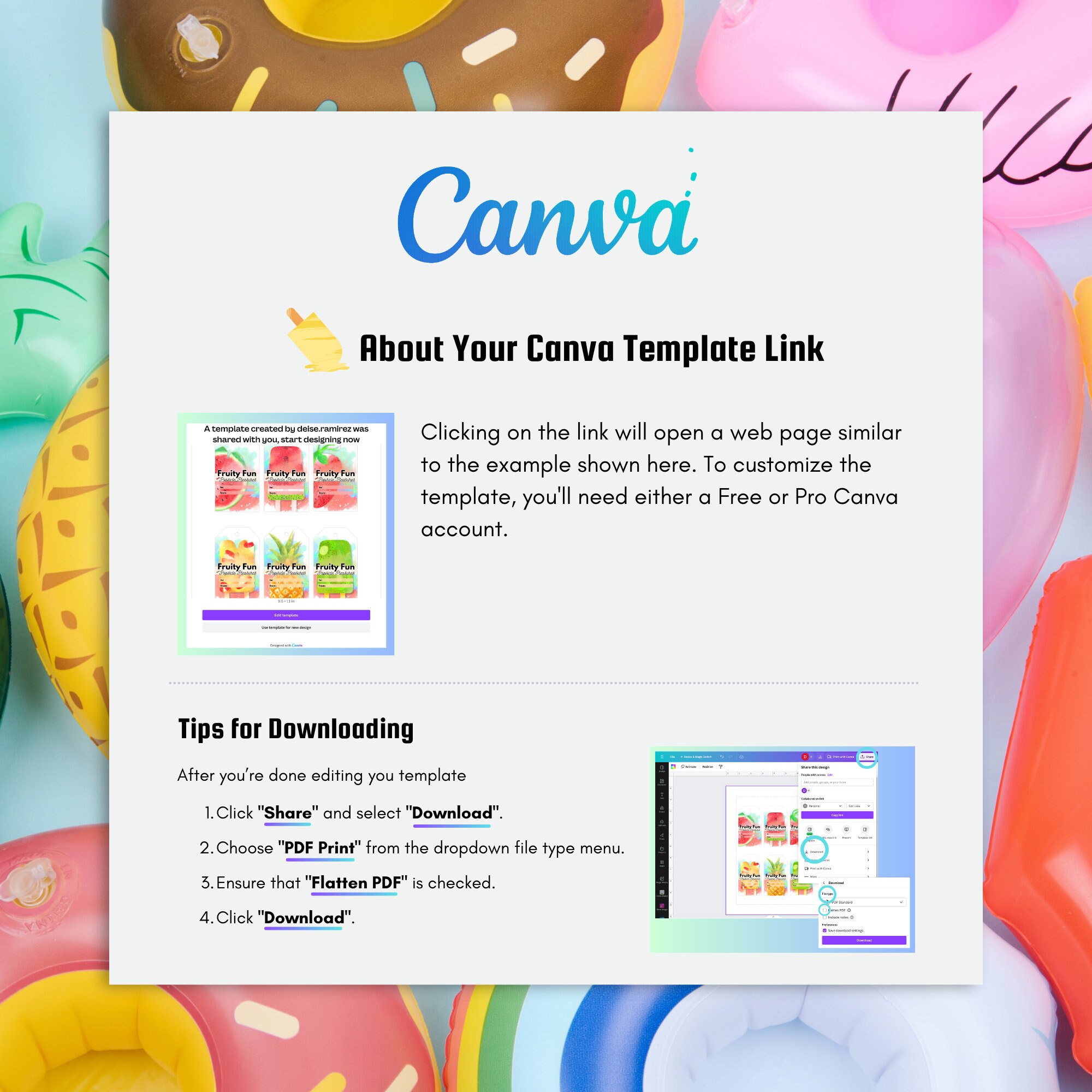 Canva Template Link to Print 6 Charming 2x3.5 Inch Gift Tags on a ...