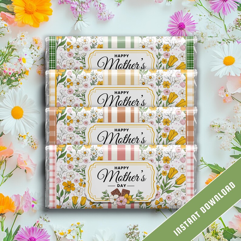 Mother's Day Chocolate Bar Wrapper | Printable Candy Wrap, DIY Treat ...