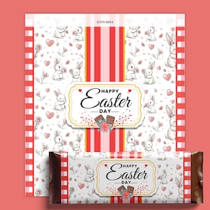 Easter Chocolate Bar Wrapper | Printable Easter Candy Wrap, DIY Easter ...