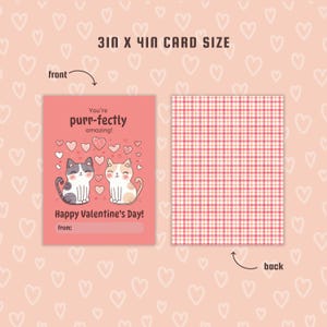 Cat Valentine's Day Cards for Kids: Printable Classroom Valentines ...
