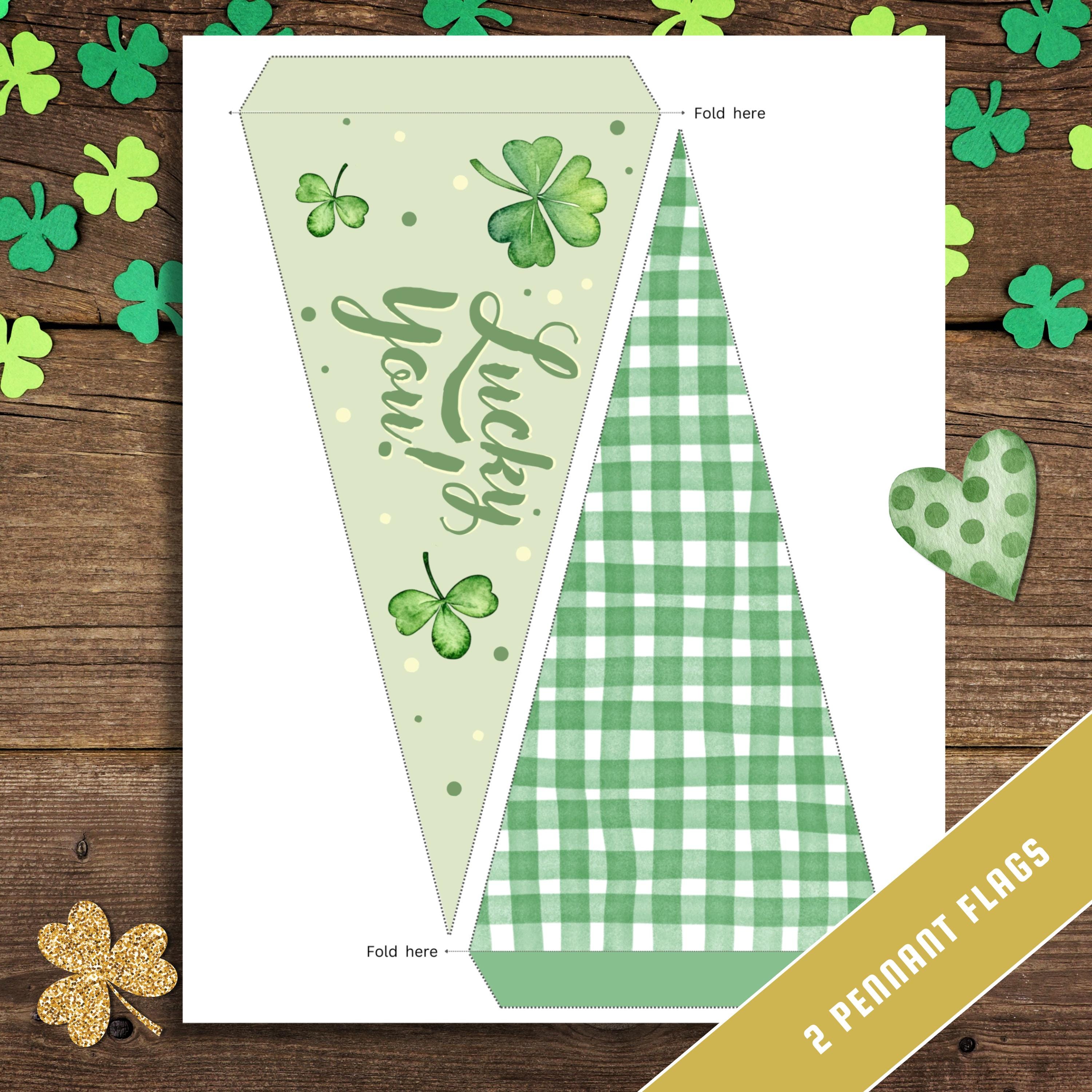 St. Patrick’s Day Printable Pennant Flags | DIY Party | Classroom Decor ...