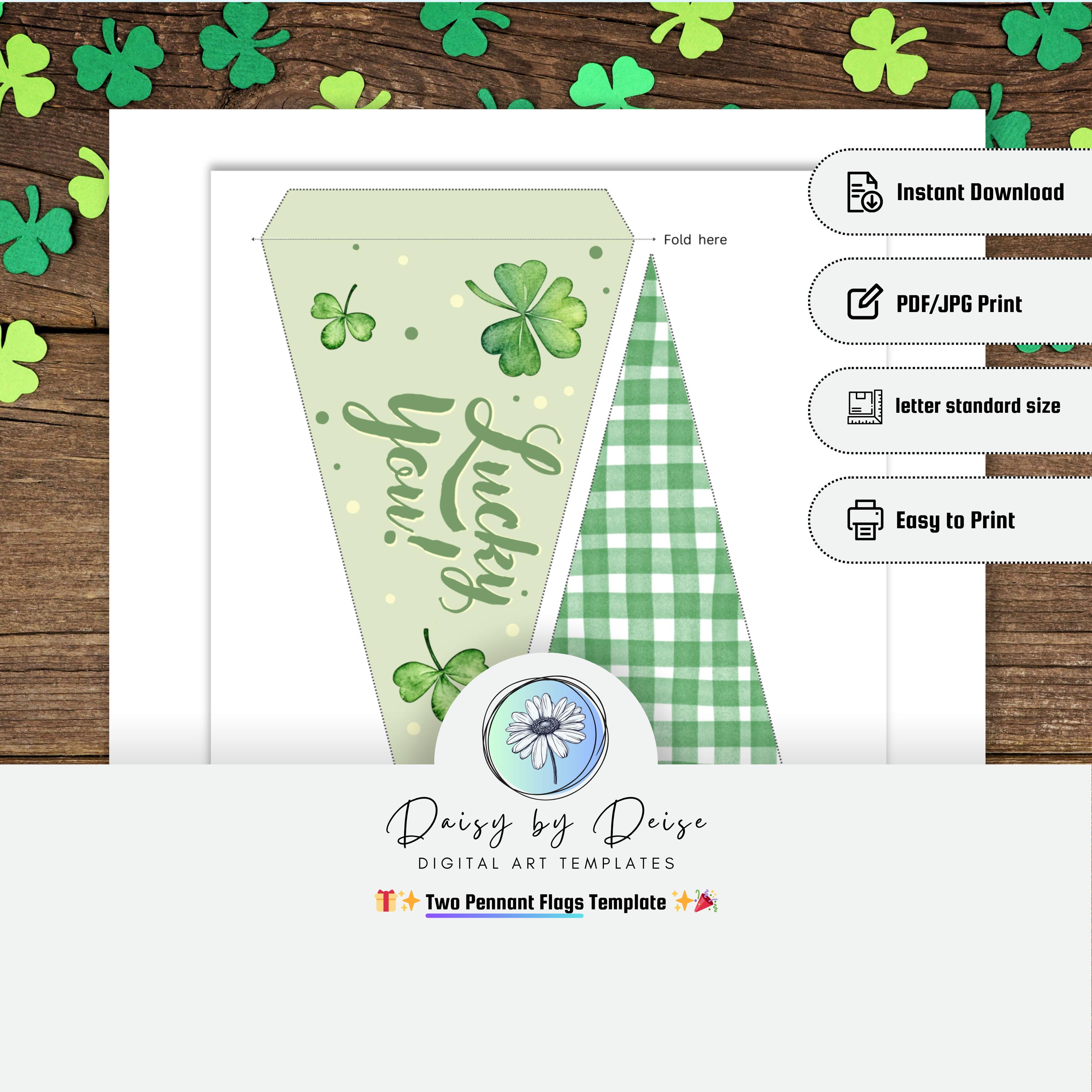 St. Patrick’s Day Printable Pennant Flags | DIY Party | Classroom Decor ...