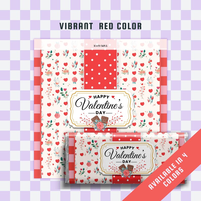 Valentine's Day Chocolate Bar Wrapper Templates: Hershey 1.55 Oz ...