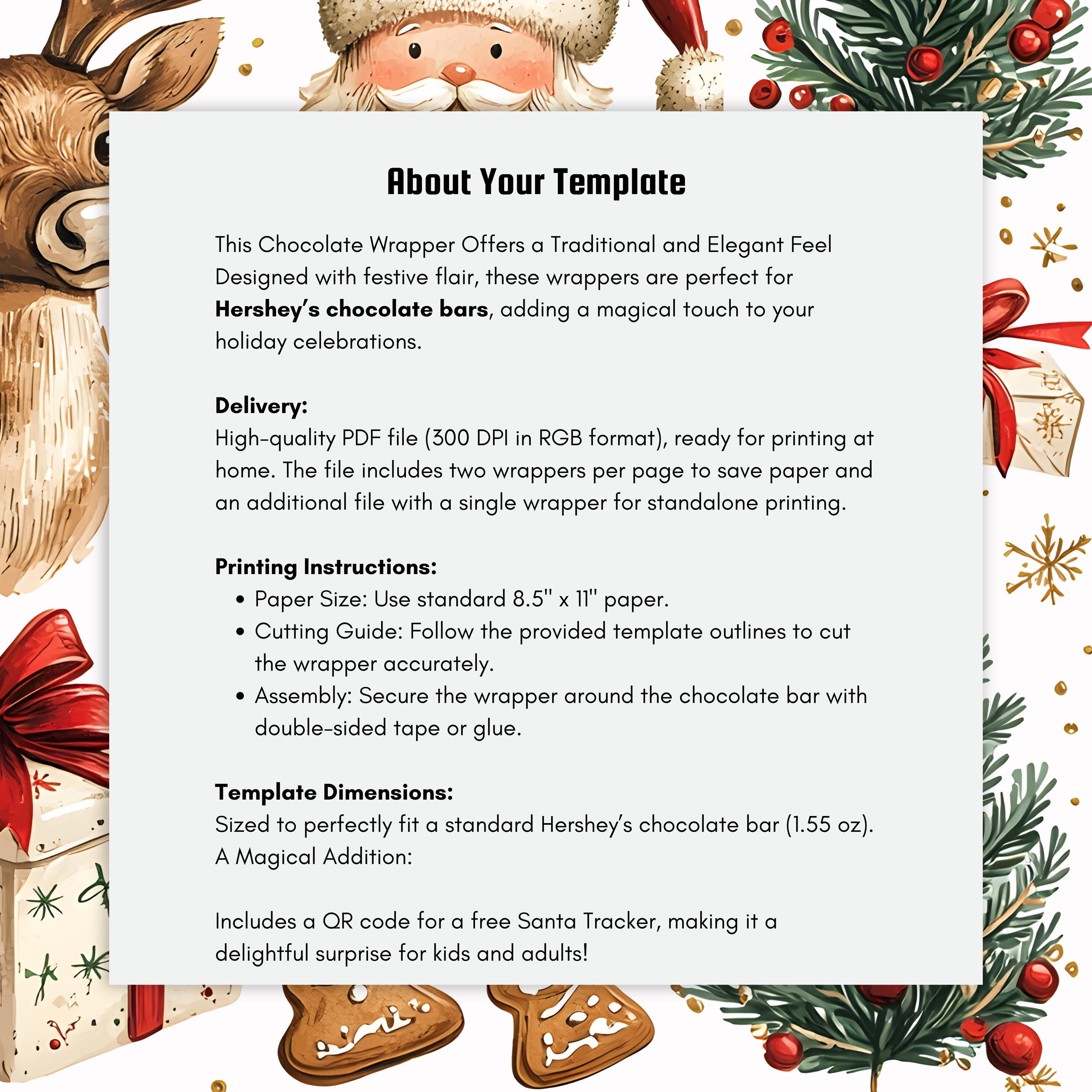 Christmas Nutcracker Chocolate Bar Wrapper Template (digital Download ...