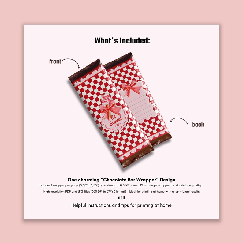 Valentines Candy Bar Wrapper Printable DIY Gift Instant Download ...