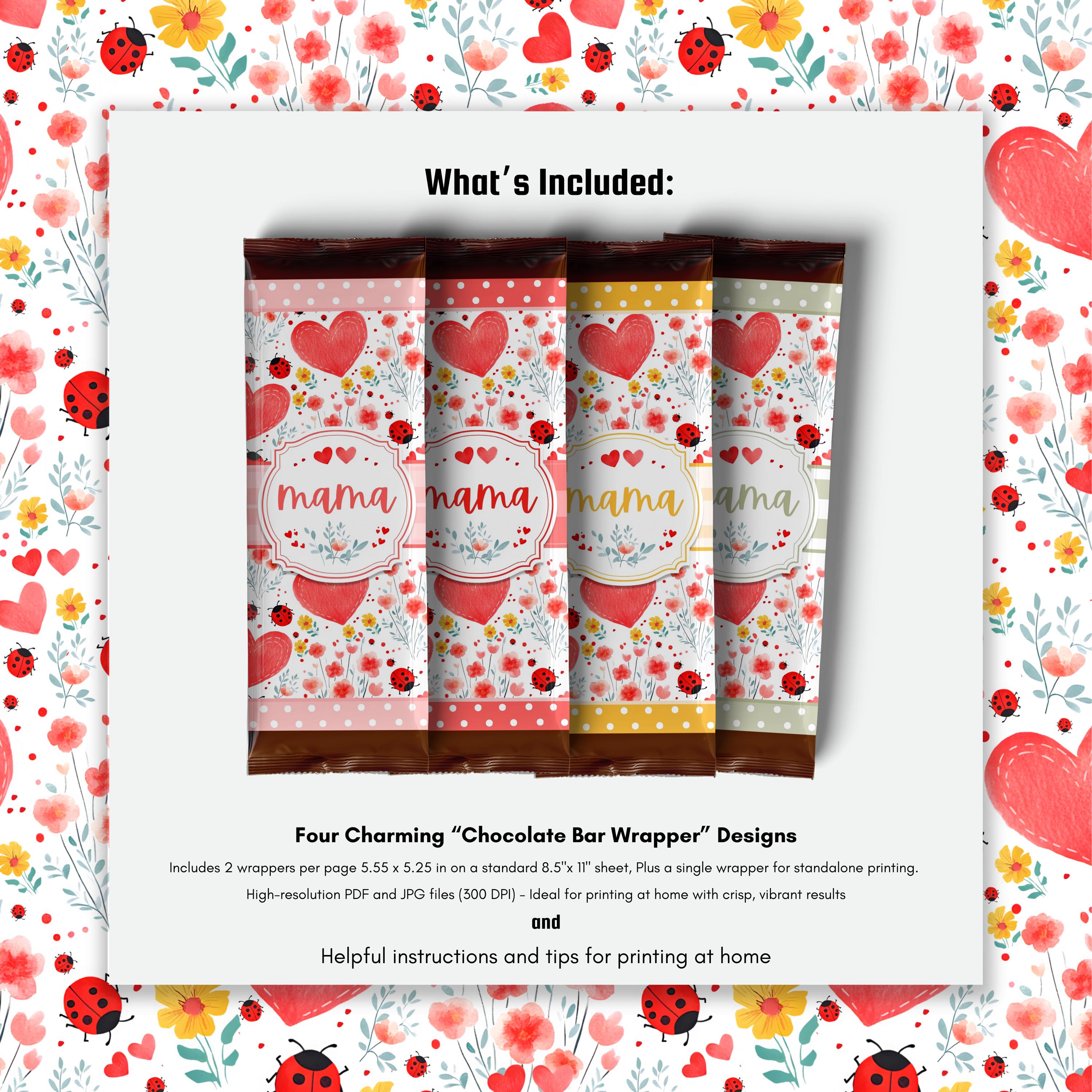 Mother's Day Chocolate Bar Wrapper | Printable Candy Bar | Digital ...