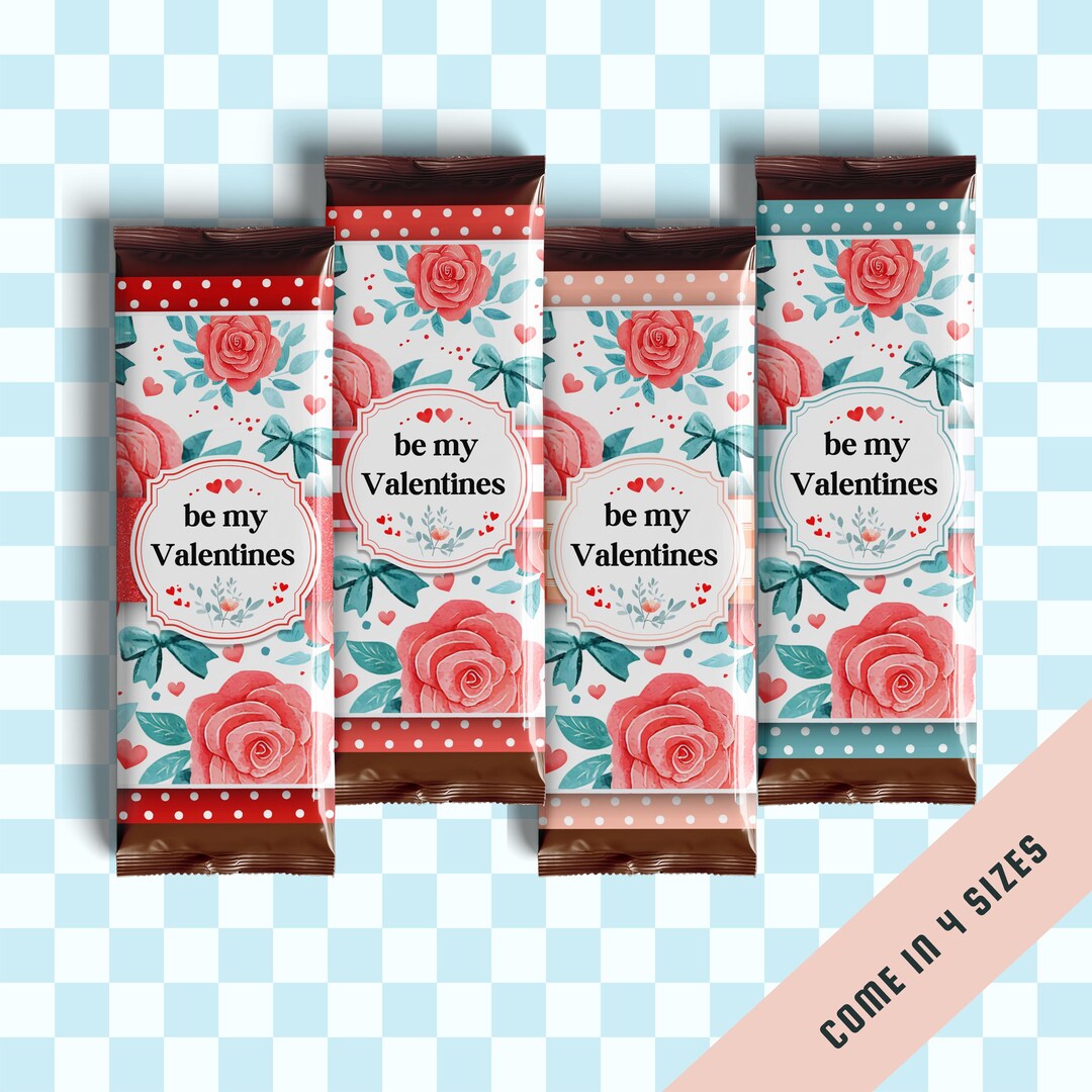 Valentine Treat Wrapper | Printable Kids Favor | Digital Download ...