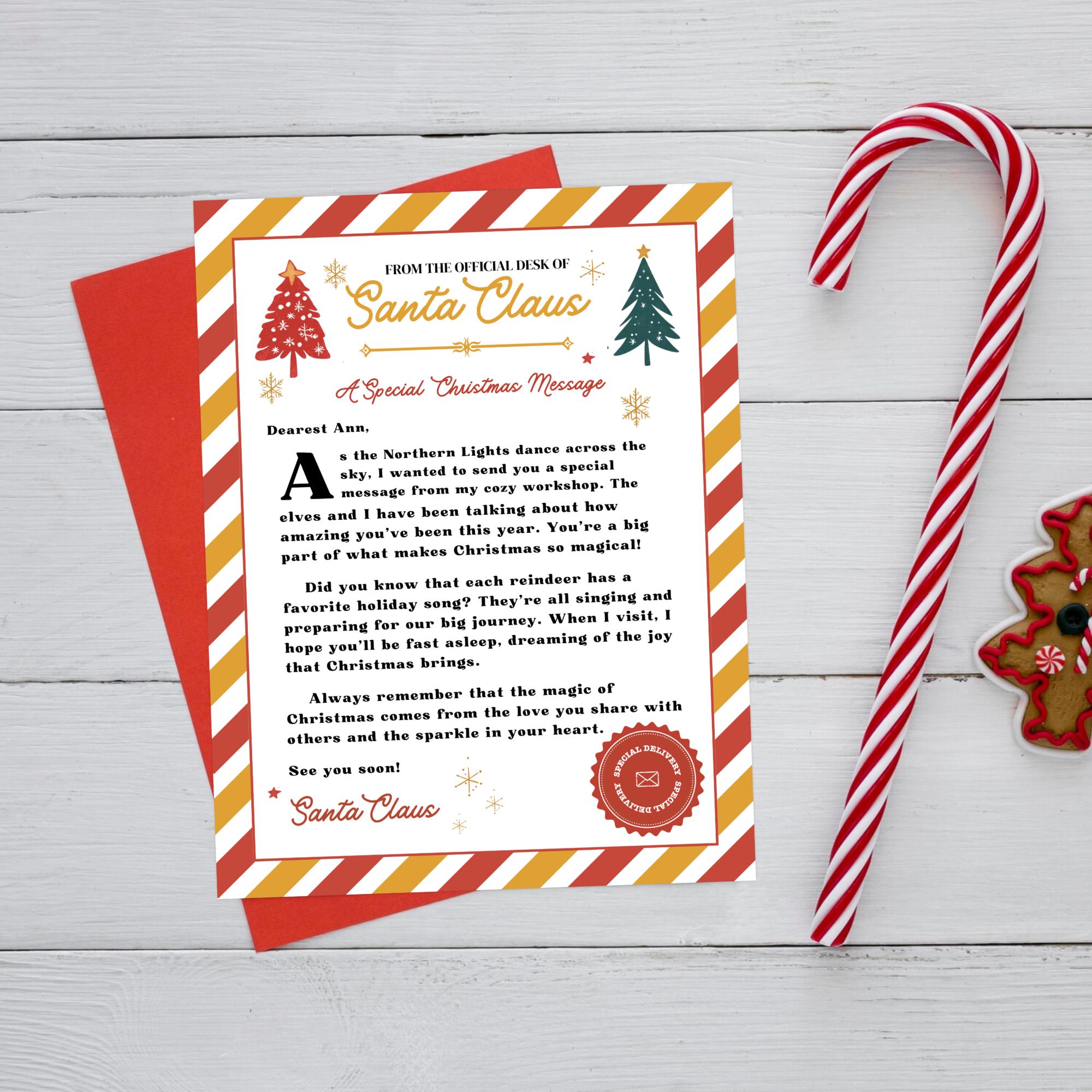 Official Letter From Santa | Custom Santa Letter | Special Christmas ...