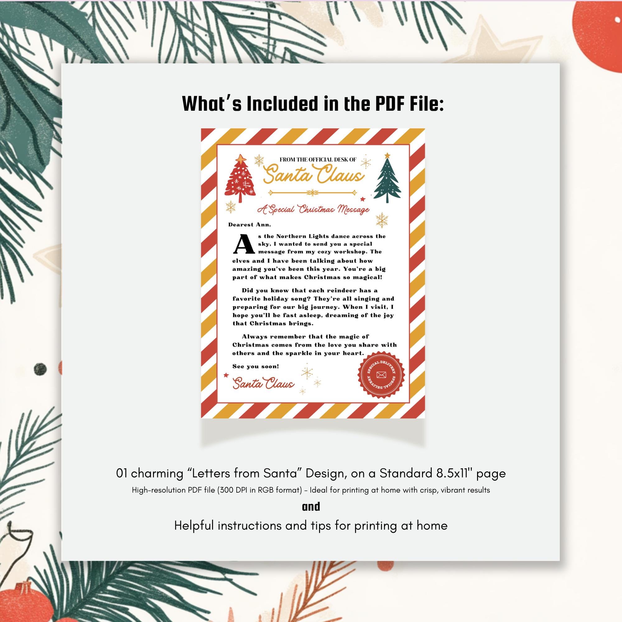 Official Letter From Santa | Custom Santa Letter | Special Christmas ...