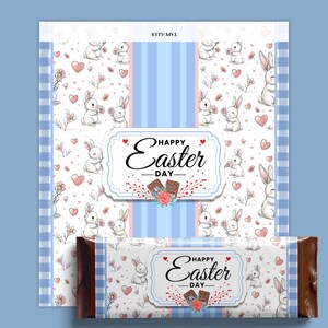 Easter Chocolate Bar Wrapper | Printable Easter Candy Wrap, DIY Easter ...