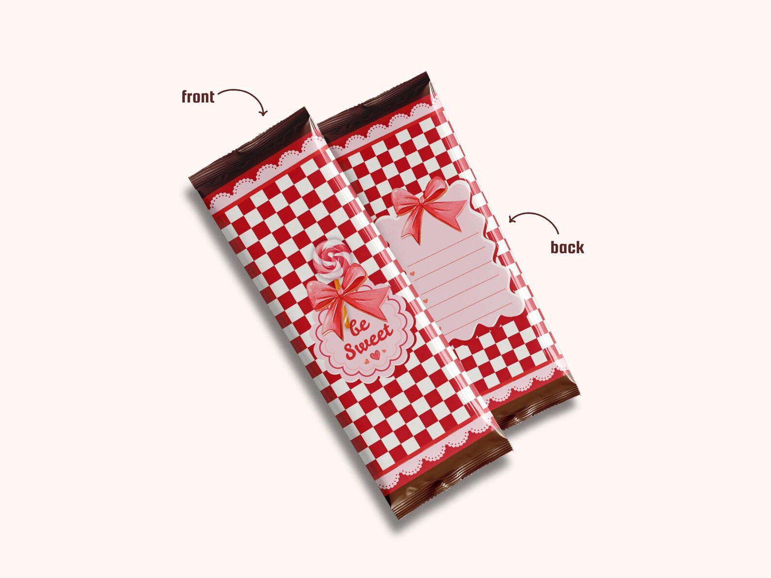 Coquette Valentine Chocolate Bar Wrapper (instant Download) - Etsy