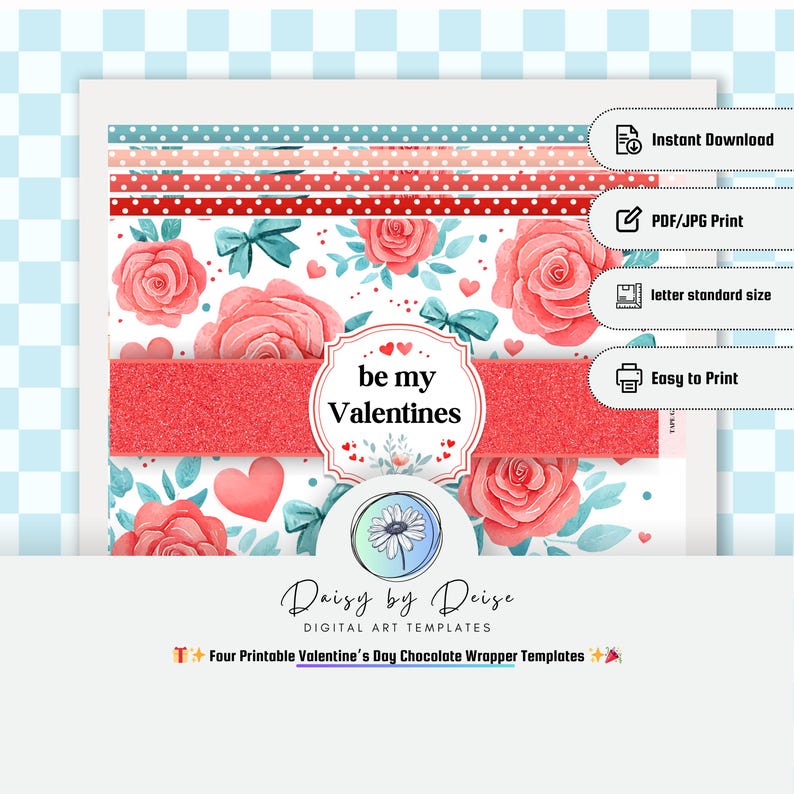 Valentines Day Chocolate Wrapper Bar Templates Candy Bar Printable ...