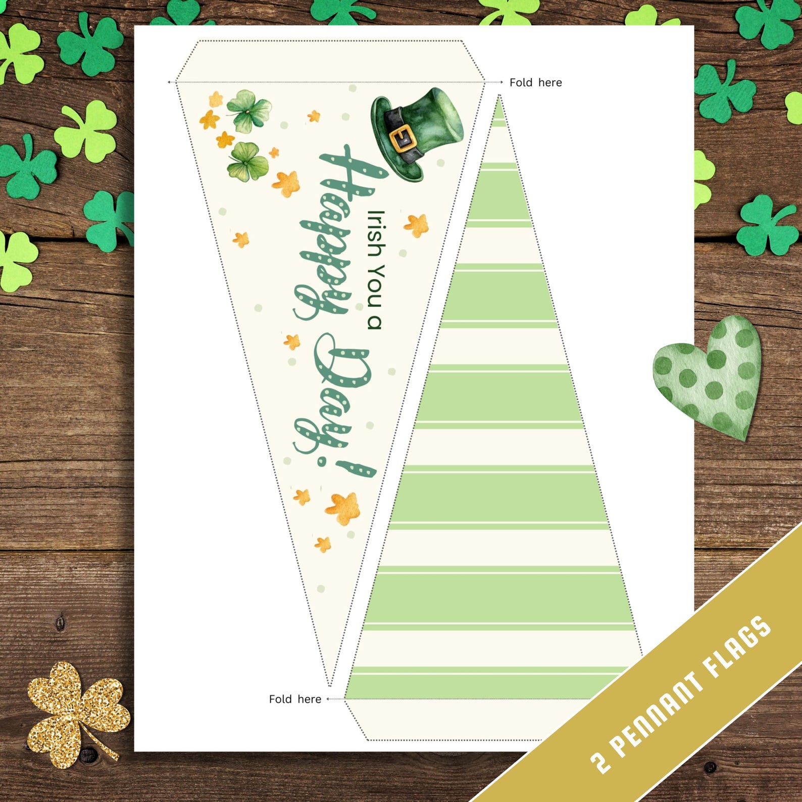St. Patrick’s Day Printable Pennant Flags | DIY Party | Classroom Decor ...