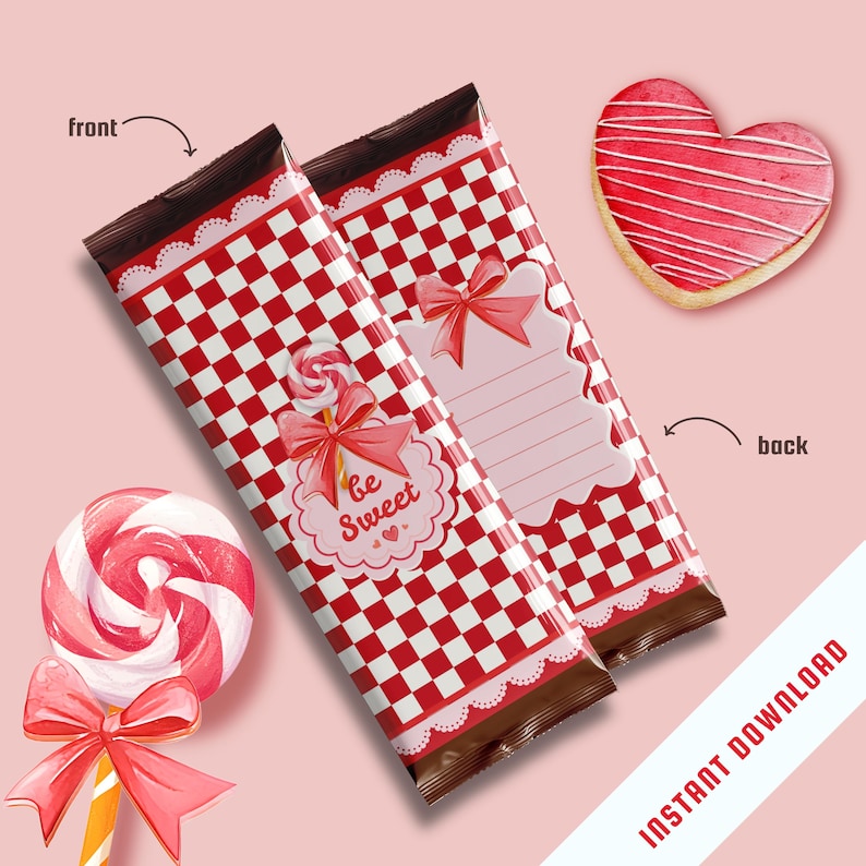 Valentines Candy Bar Wrapper Printable DIY Gift Instant Download ...