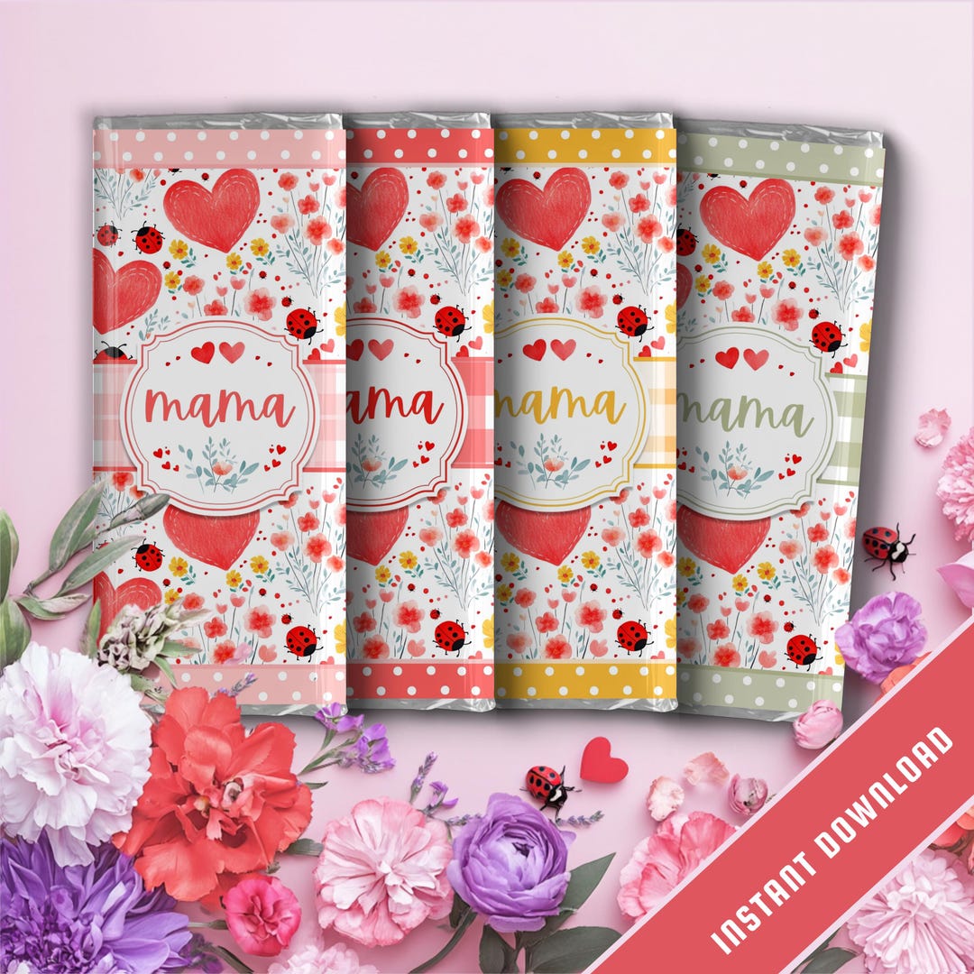 Mother's Day Chocolate Bar Wrapper | Printable Candy Bar | Digital ...
