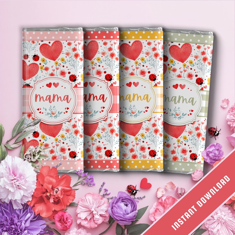 Mother's Day Chocolate Bar Wrapper | Printable Candy Bar | Digital ...