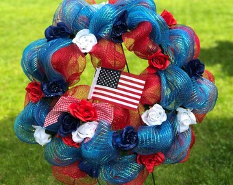 Memorial day wreath | Etsy
