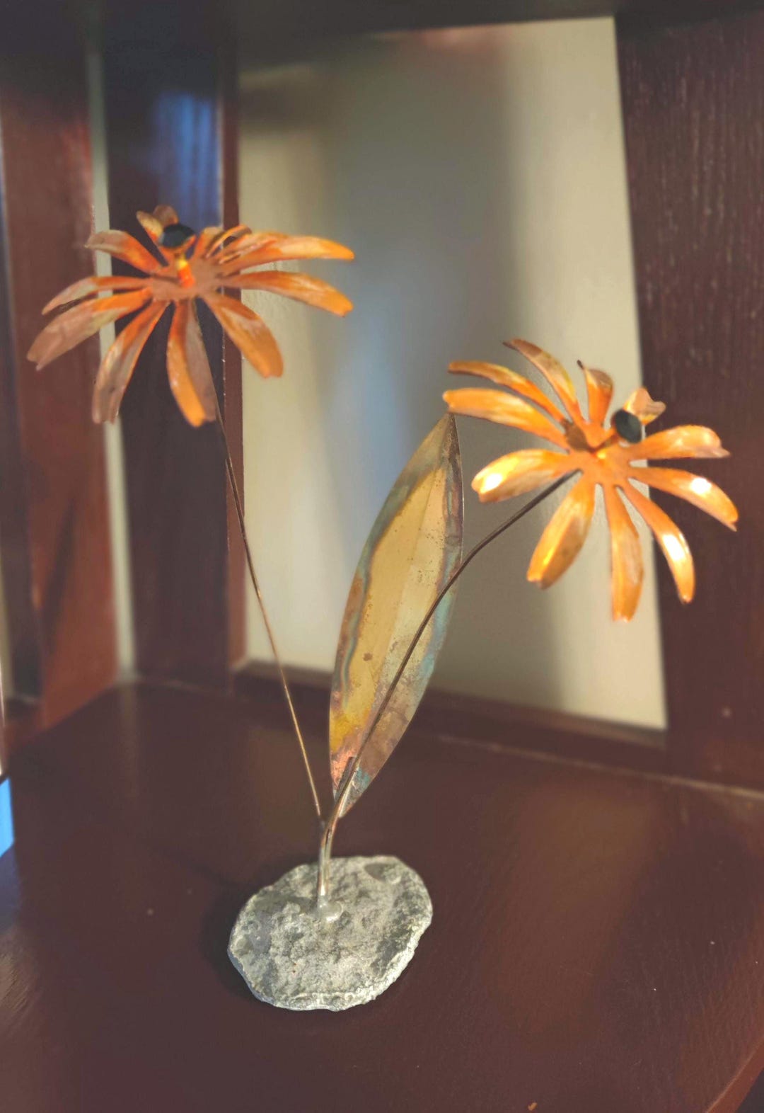 Mid-century Brutalist Metal Daisy Flower Sculpture - Etsy