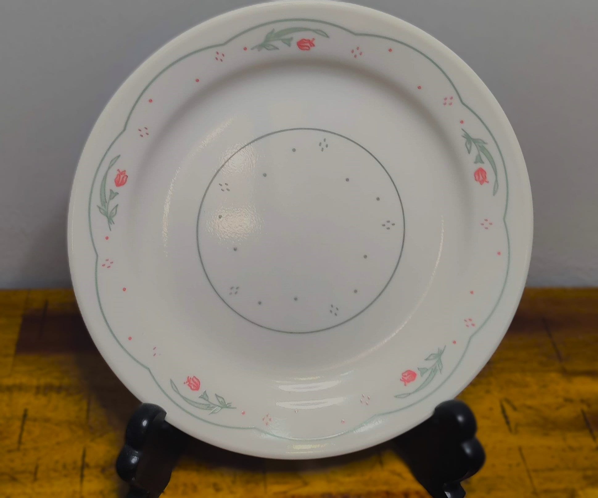 Vintage Corelle Calico Rose Salad Plates Set of Four, Retired Pattern ...