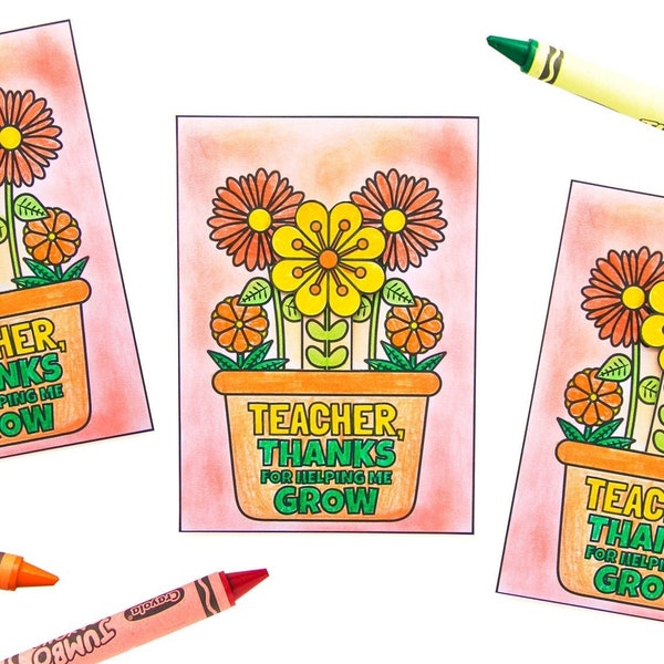 Flower Pot Card - Etsy