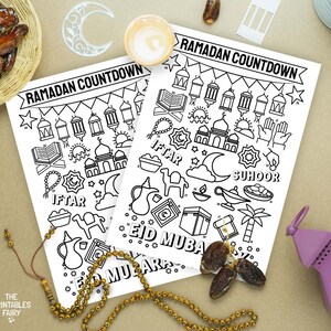Ramadan Countdown Printable Coloring Page - Etsy