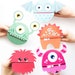 Monster Puppets Printable Templates - Etsy