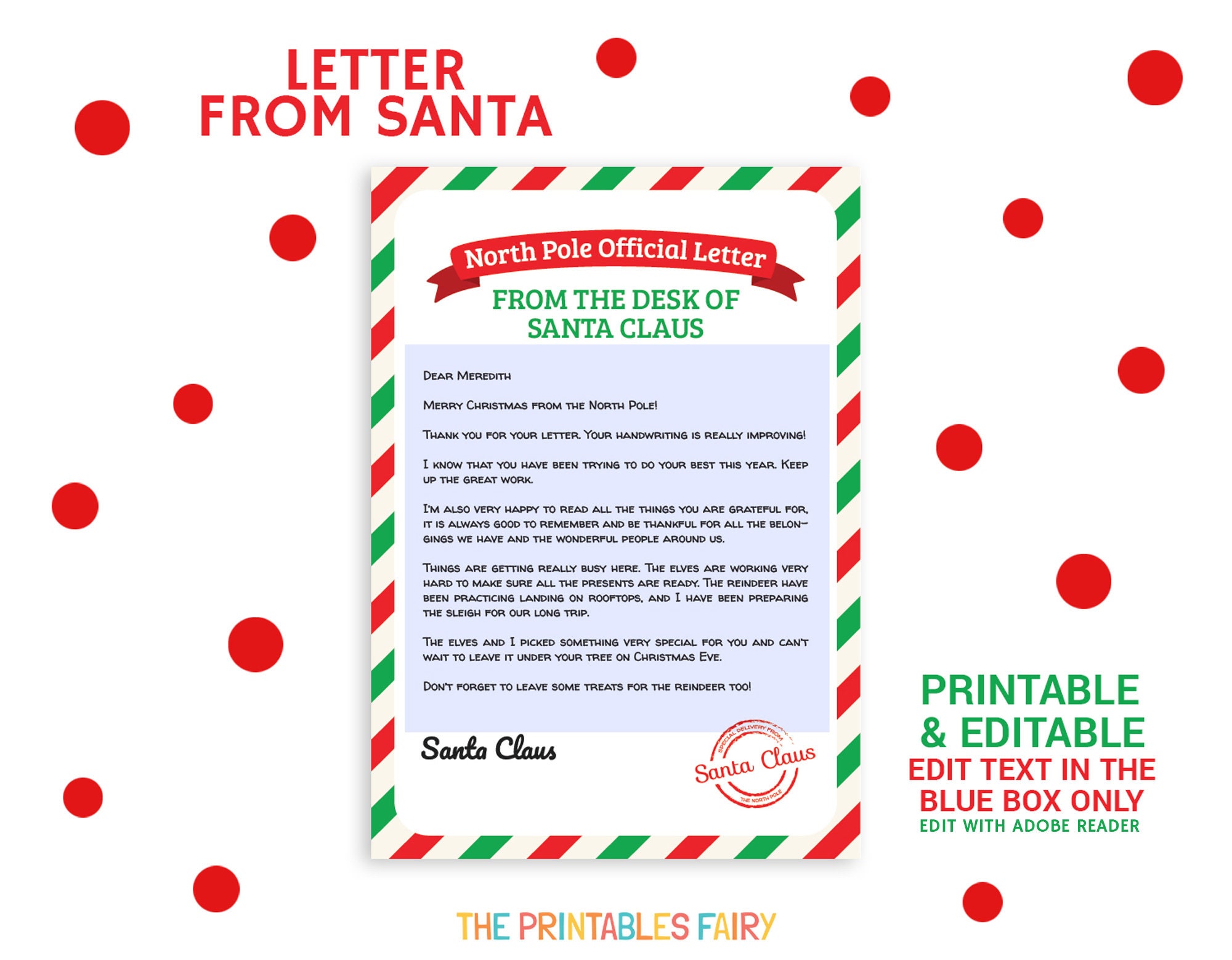 Printable Christmas Wish List for Kids Letter From Santa. - Etsy