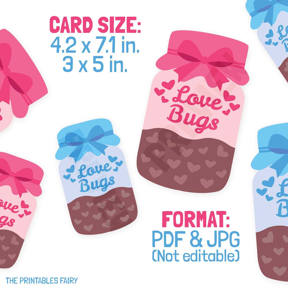 Printable Valentine's Day Love Bugs Fun Classroom | Etsy