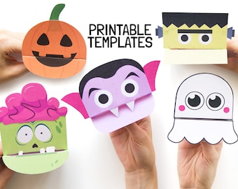 Halloween Clothespin Puppets Printable Templates - Etsy