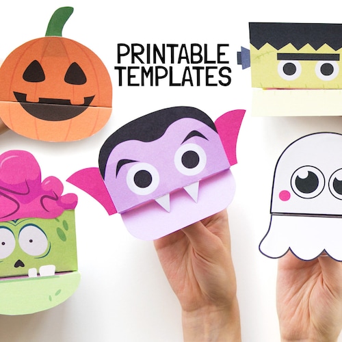 Monster Puppets Printable Templates - Etsy