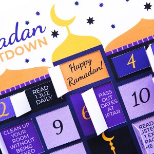 Printable Ramadan Advent Calendar - Etsy