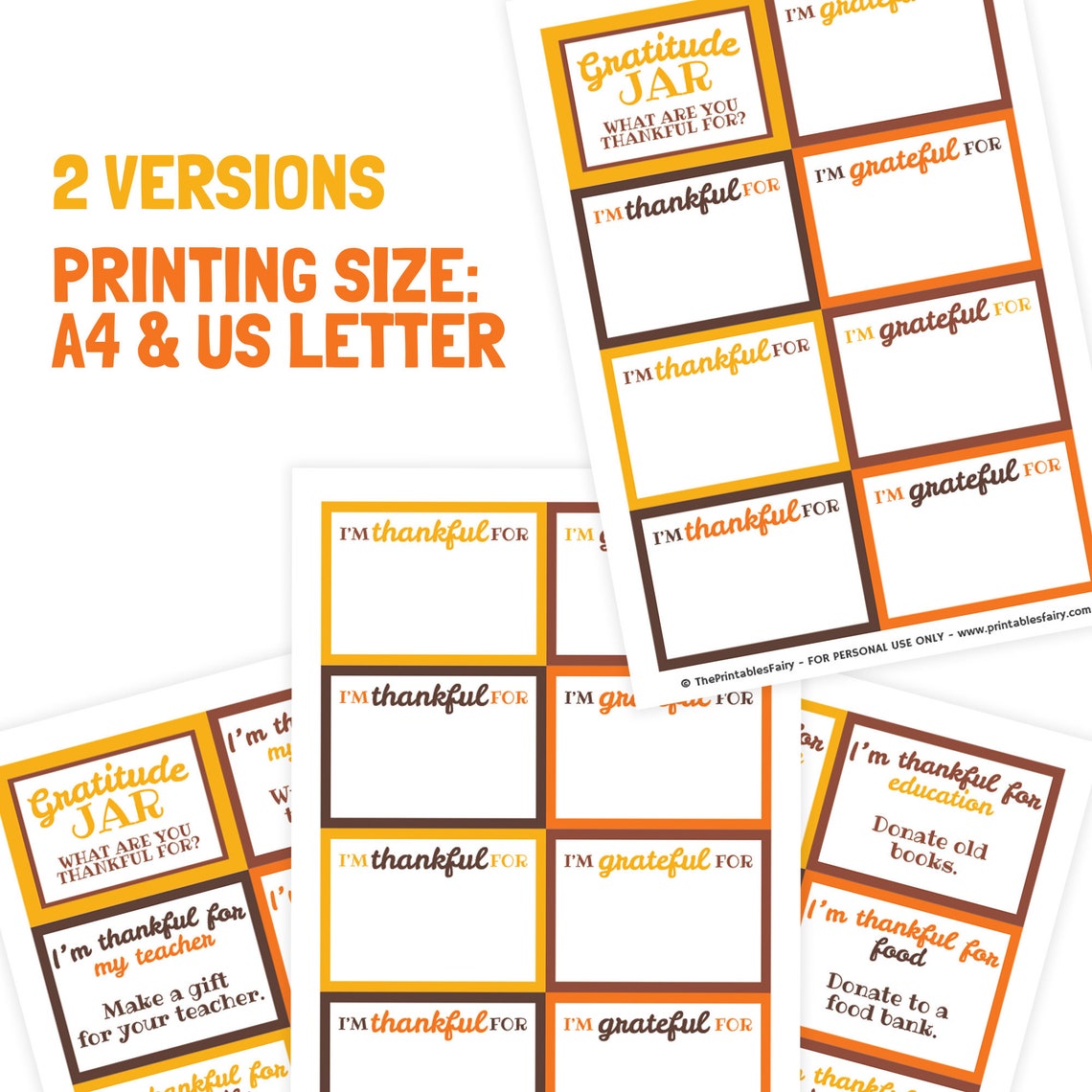 Gratitude Jar Thankful Jar Printables - Etsy