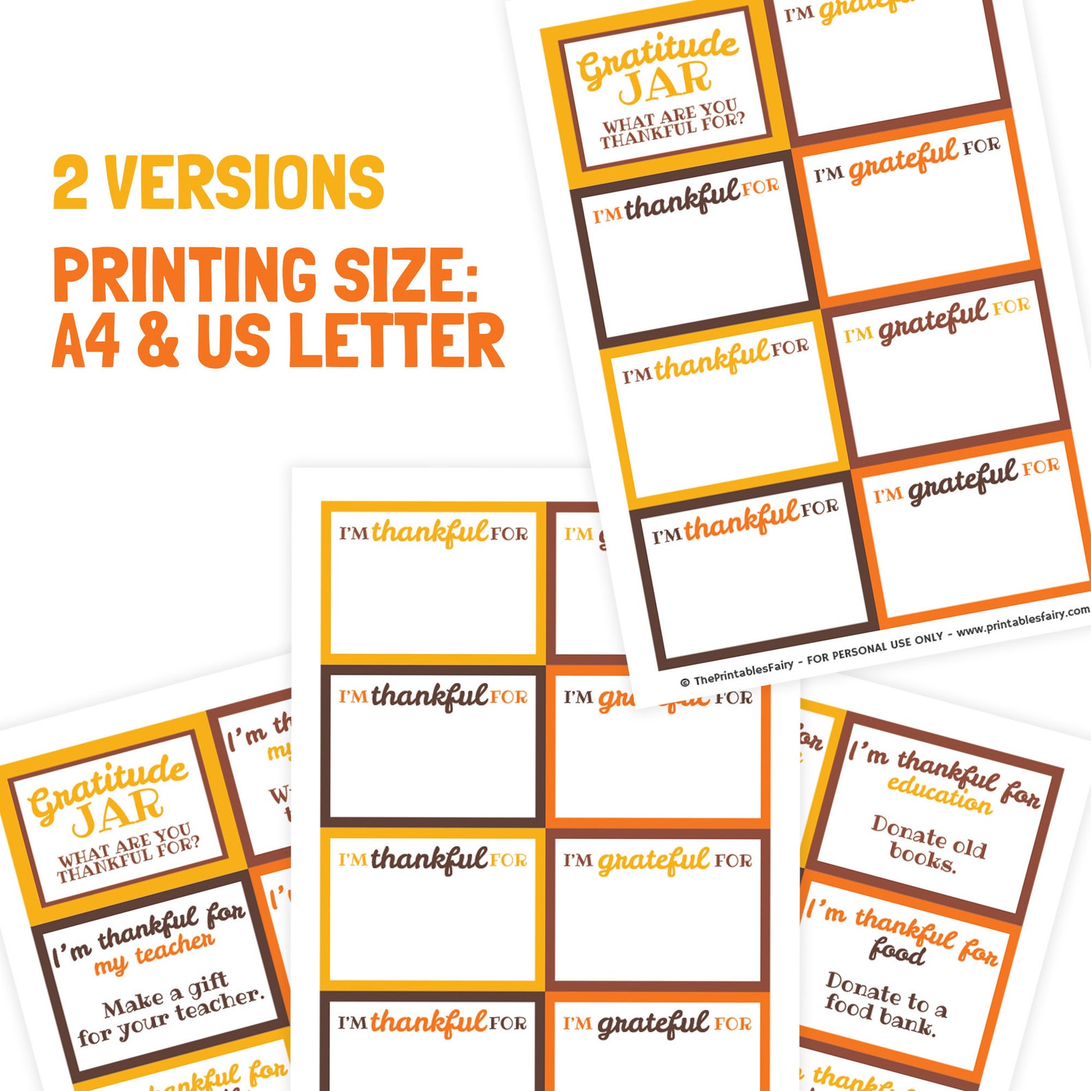 Gratitude Jar Thankful Jar Printables - Etsy