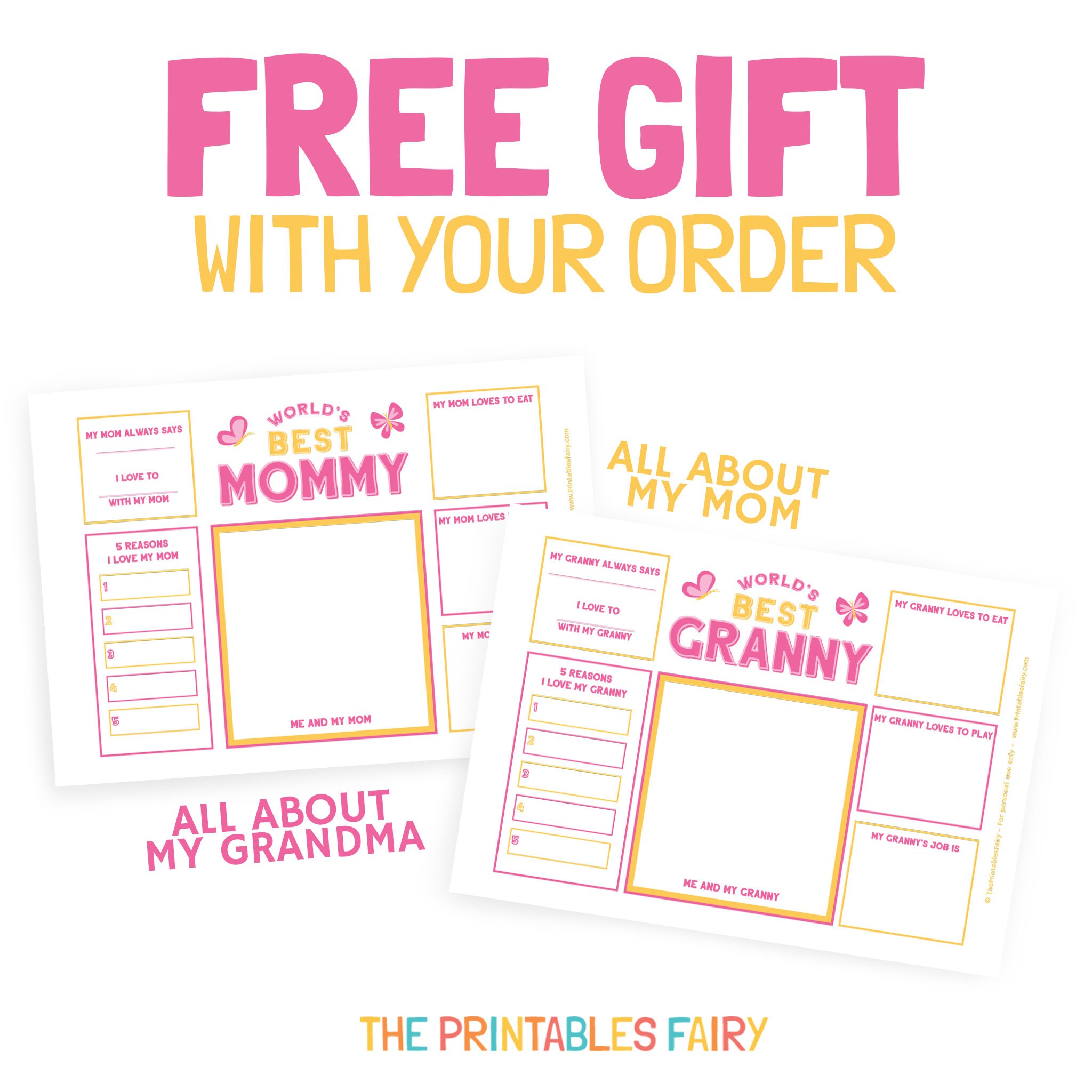 Mother's Day Printable Breakfast Kit. Cute Gift From Kids - Etsy