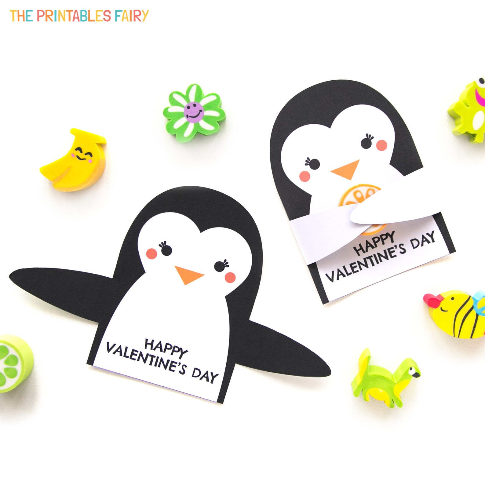 Printable Penguin Candy Hugger Cute Valentine's Day | Etsy