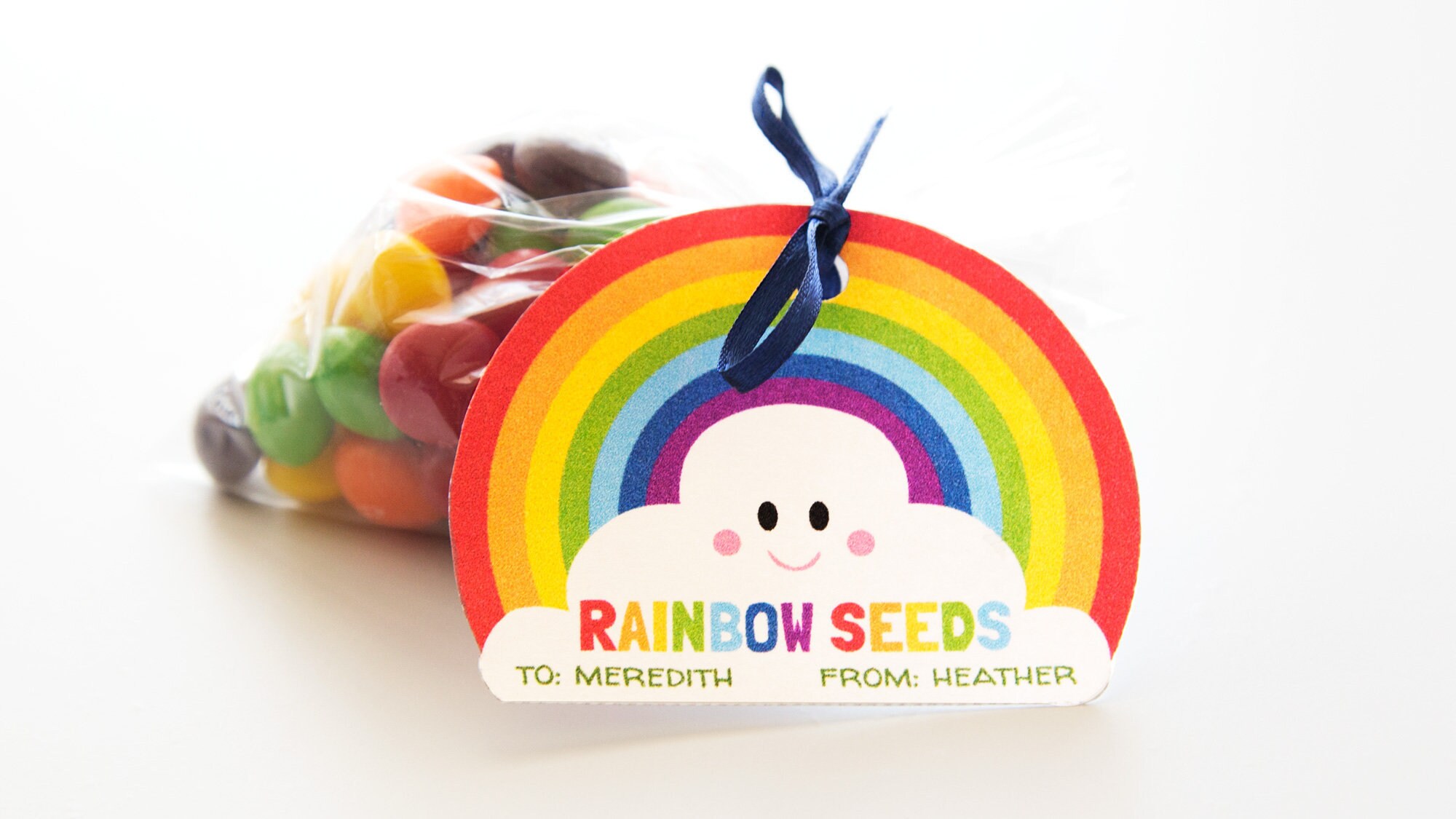 Rainbow Editable & Printable Tags Rainbow Seeds Printable | Etsy