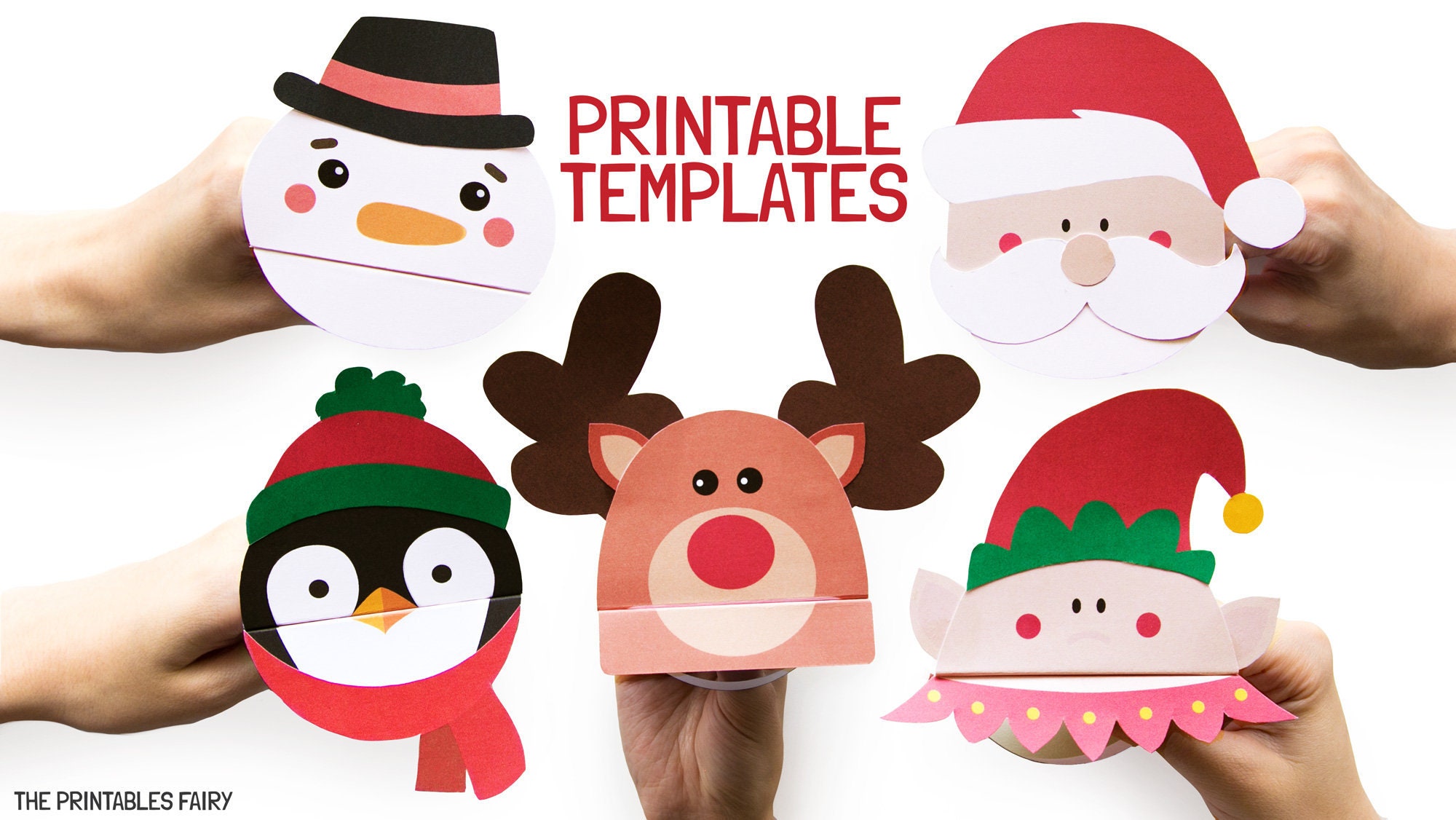 Christmas Puppets Printable Templates | Etsy