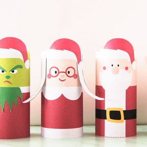 Printable Christmas Toilet Paper Roll Craft Templates - Etsy